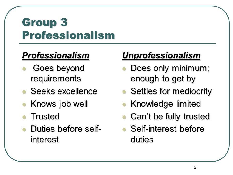 1.5 Professional vs unprofessional – TalentUp